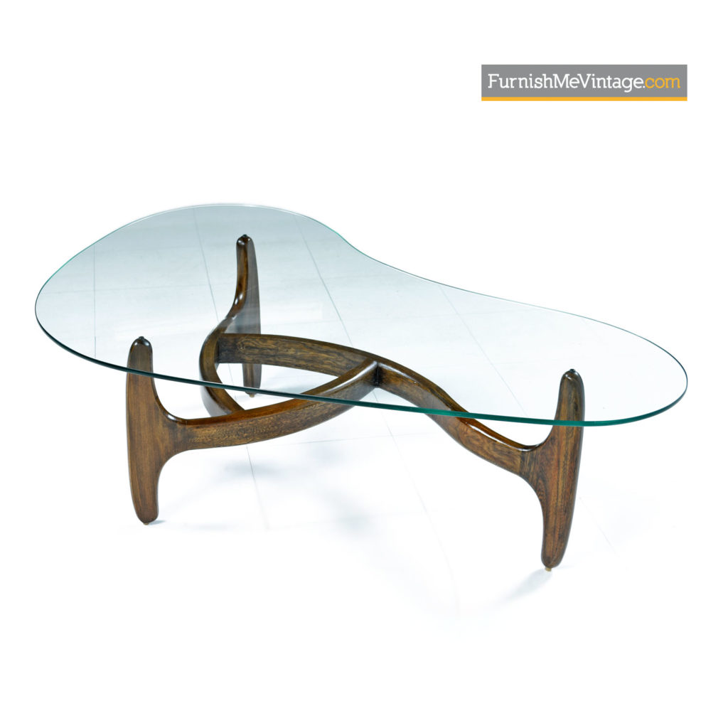Adrian Pearsall Coffee Table - Solid Oak & New Glass