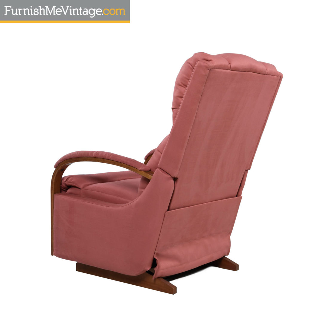 La-Z-Boy Recliners in Pink Rose Microfiber with Oak Arms