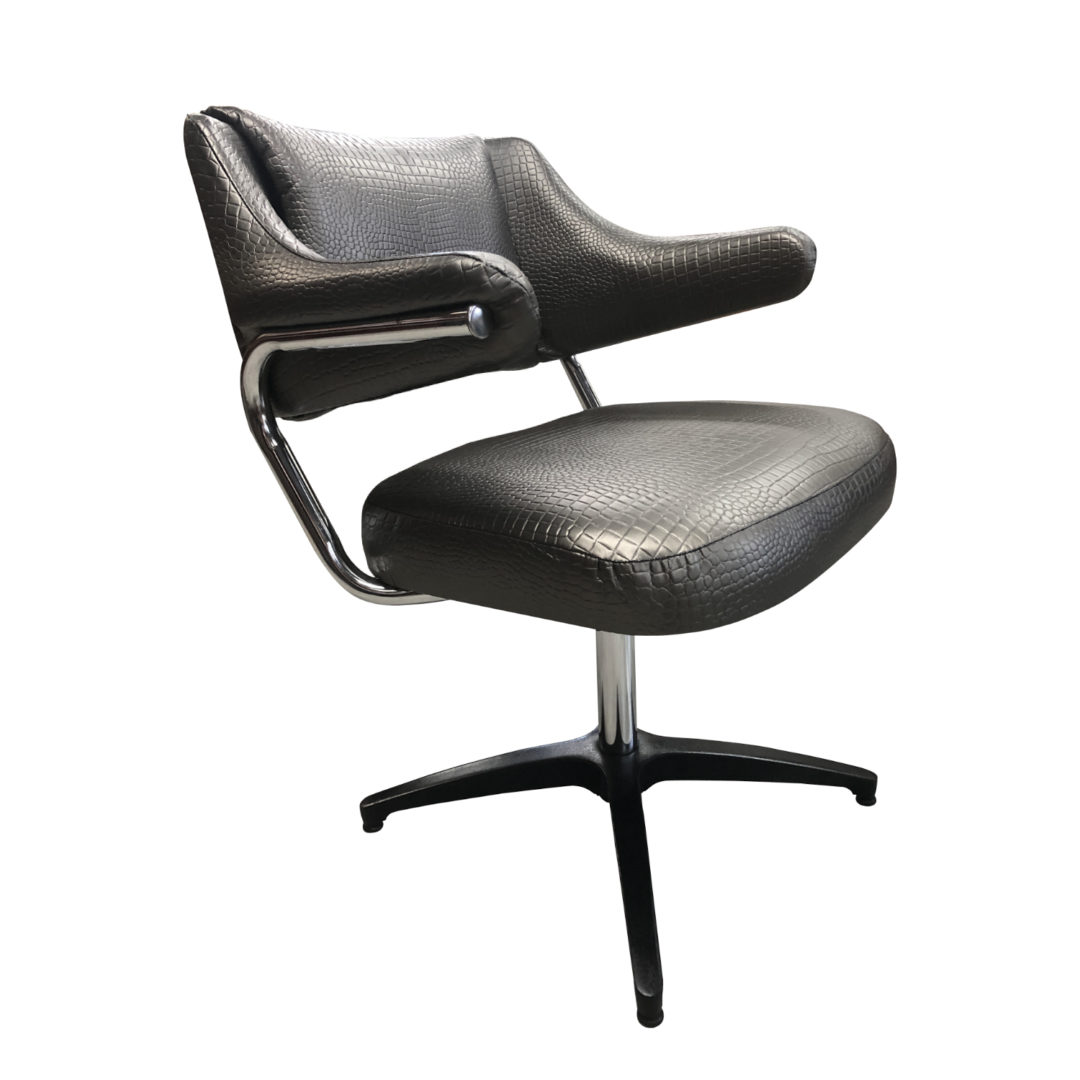 Vintage Faux Gator Skin Swivel Task Chair